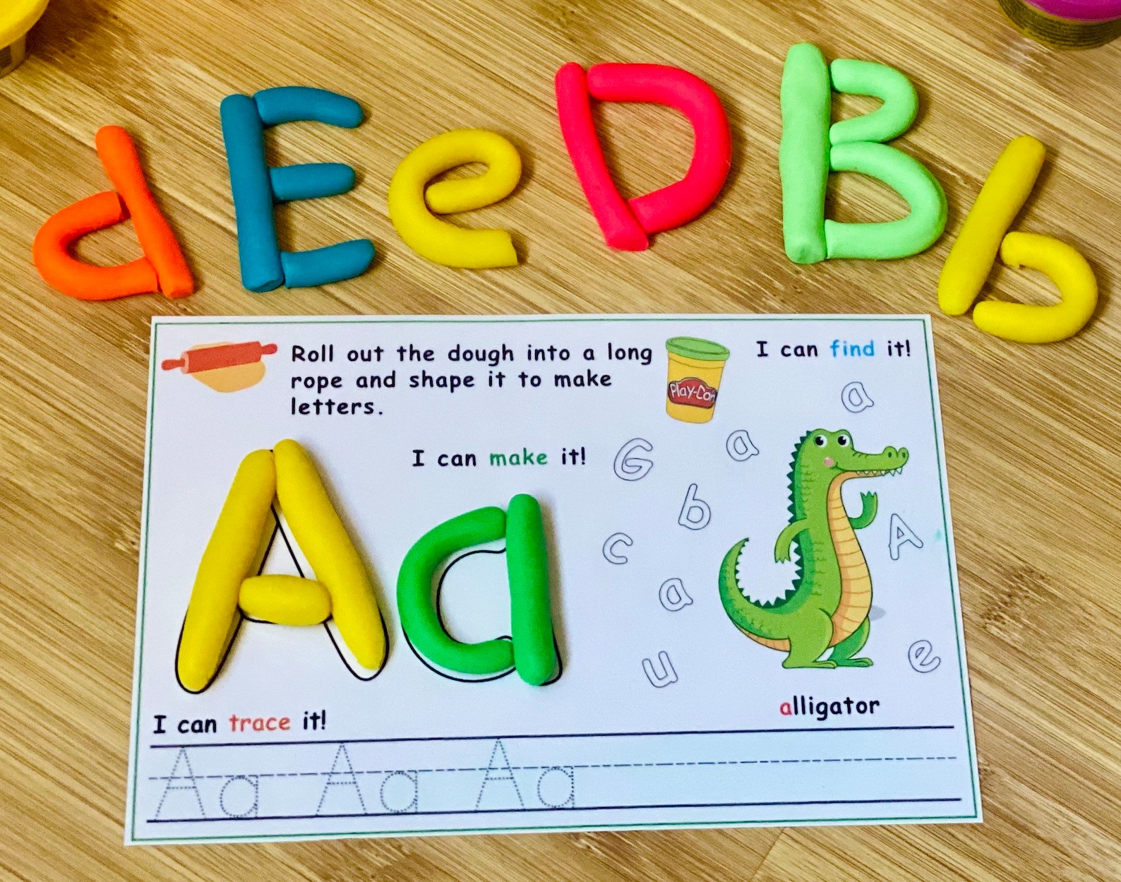 Alphabet Play Dough Mats ABC Printable Play Doh Preschool - Etsy