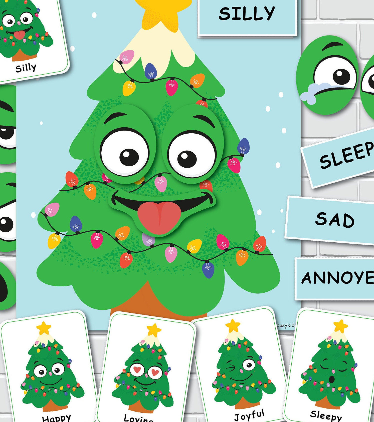 Christmas Tree Emotions Activity for Kids, Preschool Feelings ...