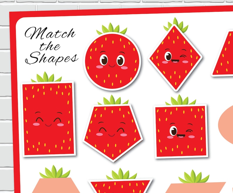 Shape Matching Activity, 2D Shapes, Summer Busy Book Page, File Folder ...