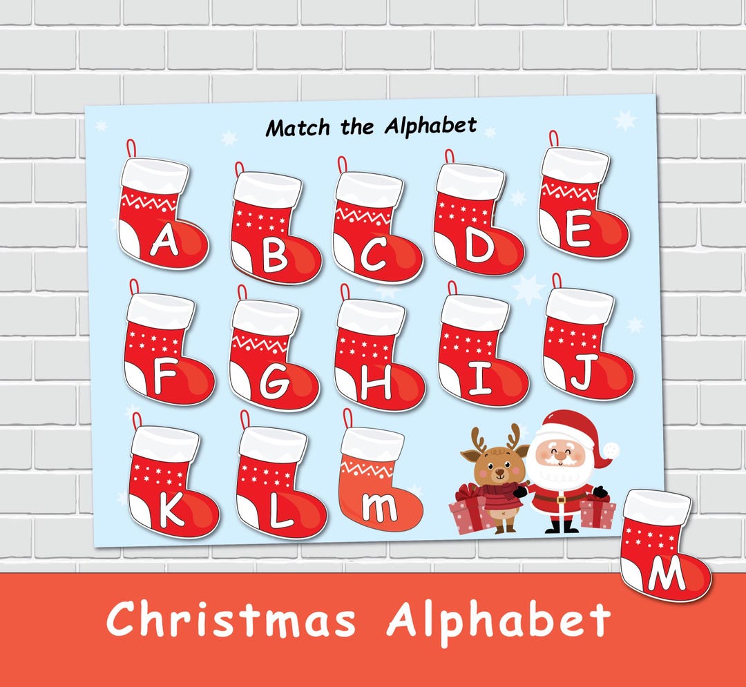 Alphabet Matching Game, Christmas Theme Printable ABC Activities ...