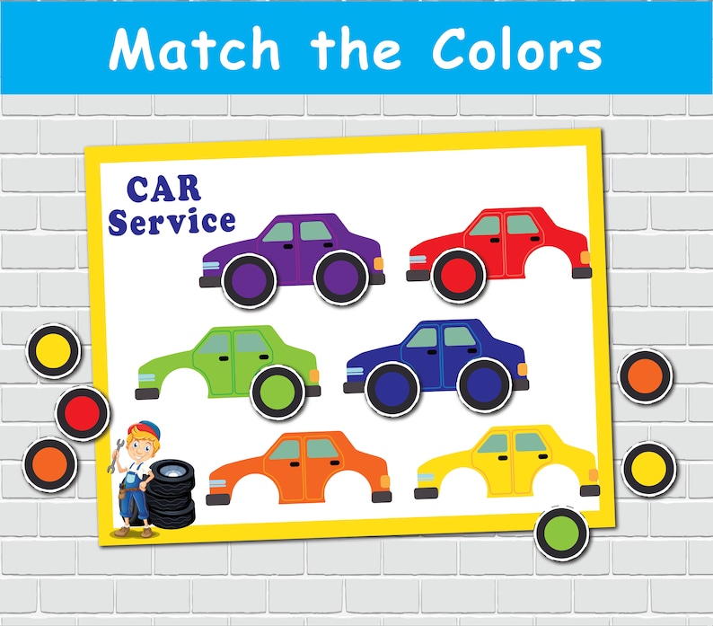 Cars Busy Book Kids Learning Binder Preschool Car Theme Quiet Book File ...