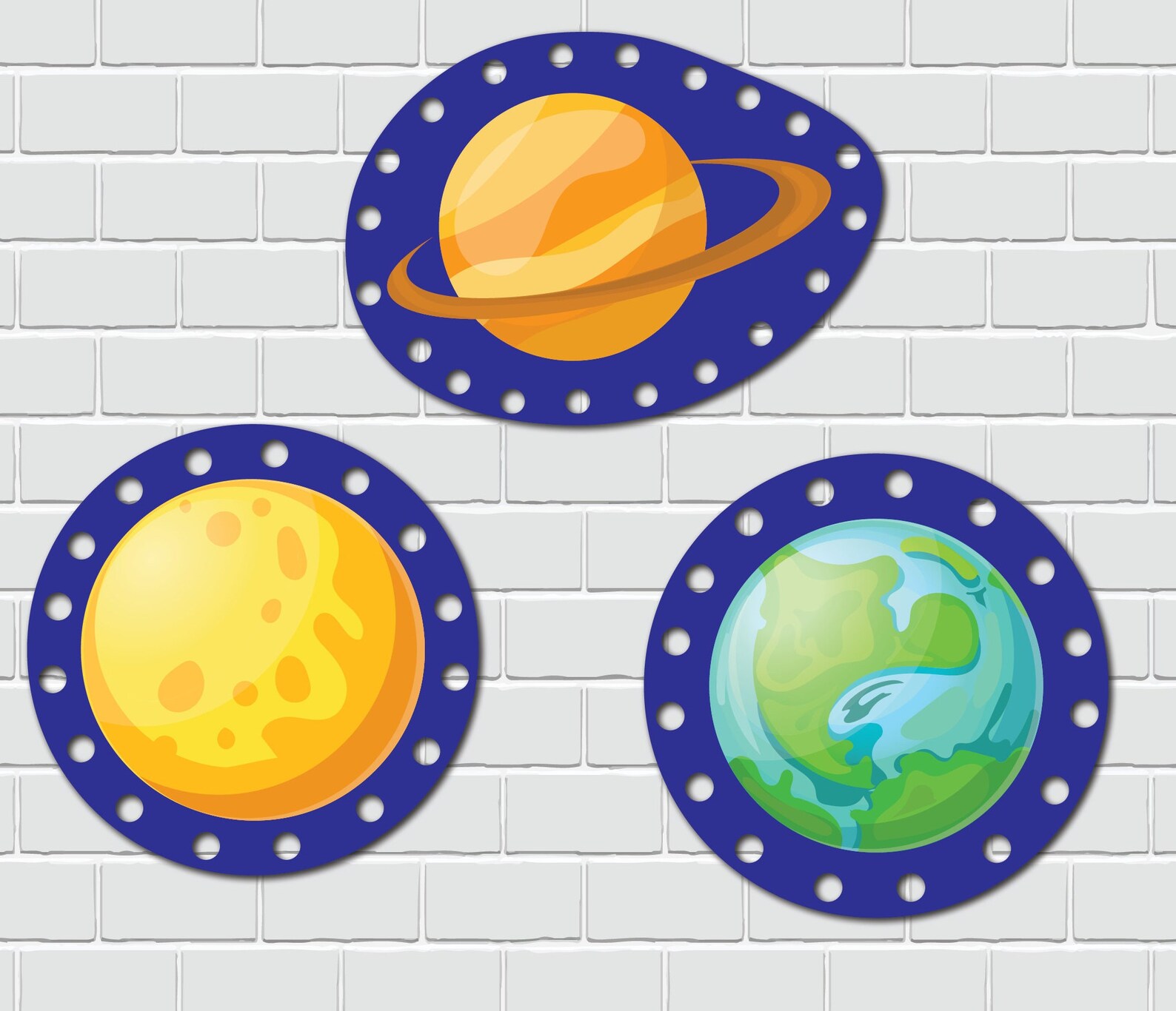 Space Lacing Cards, Preschool Fine Motor Skill Activity, Universe Theme ...