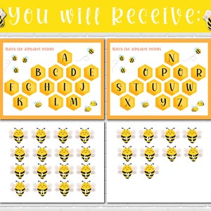 Alphabet Matching Printable Activity ABC Busy Book Pages Preschool ...