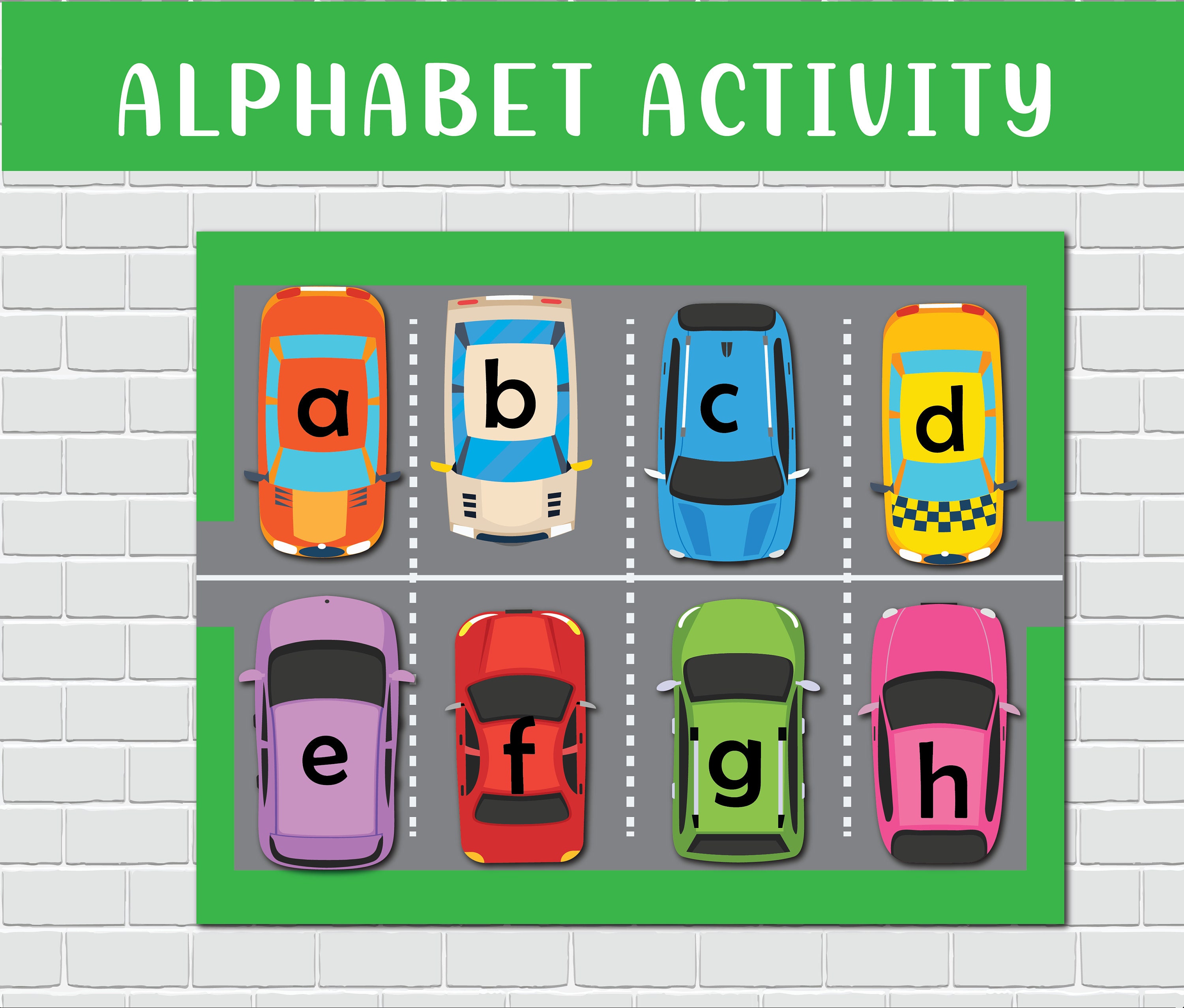 Alphabet Cars Park Busy Book Pages Printable Activity ABC | Etsy