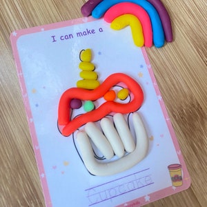 Unicorn Play Doh Mats, Printable Play Dough, Toddler Activities ...