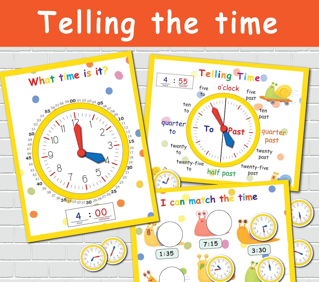 Printable Clock, Telling Time Learning Activities, Preschool Learning ...