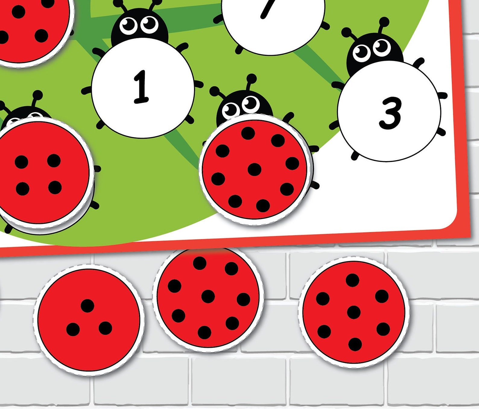 Ladybug Matching Activities, Preschool Math, Toddler Busy Book ...