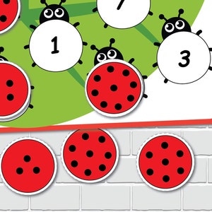 Ladybug Matching Activities, Preschool Math, Toddler Busy Book ...