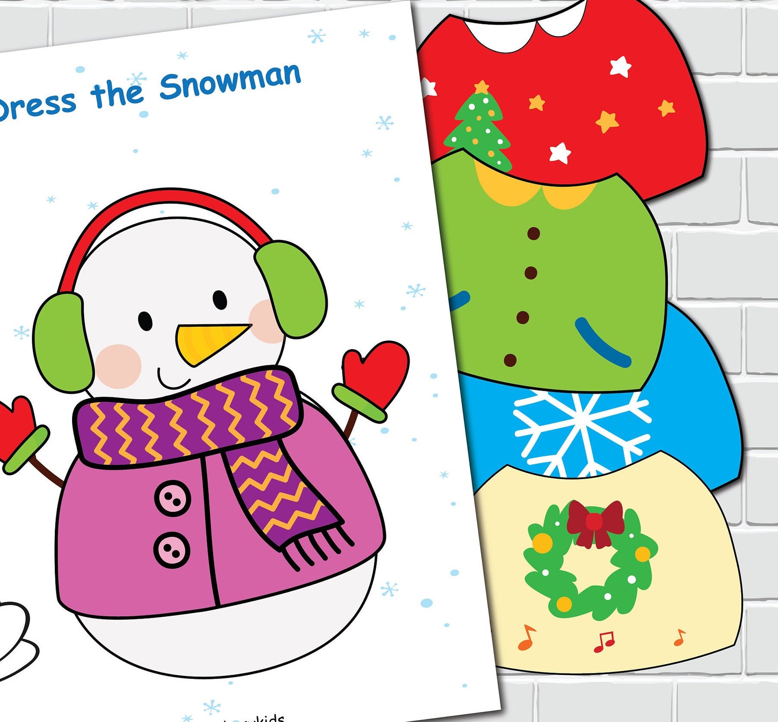 Snowman Dress up Printabe Activity. Preschool Printable Worksheets ...