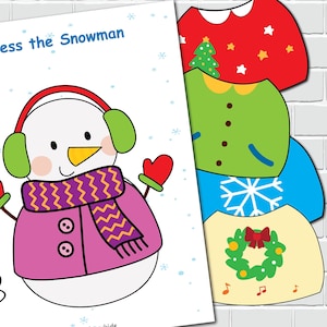 Snowman Dress up Printabe Activity. Preschool Printable Worksheets ...