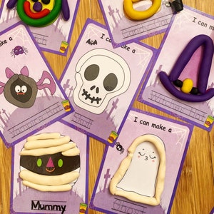 Halloween Play Dough Mats Printable Play Doh Preschool - Etsy