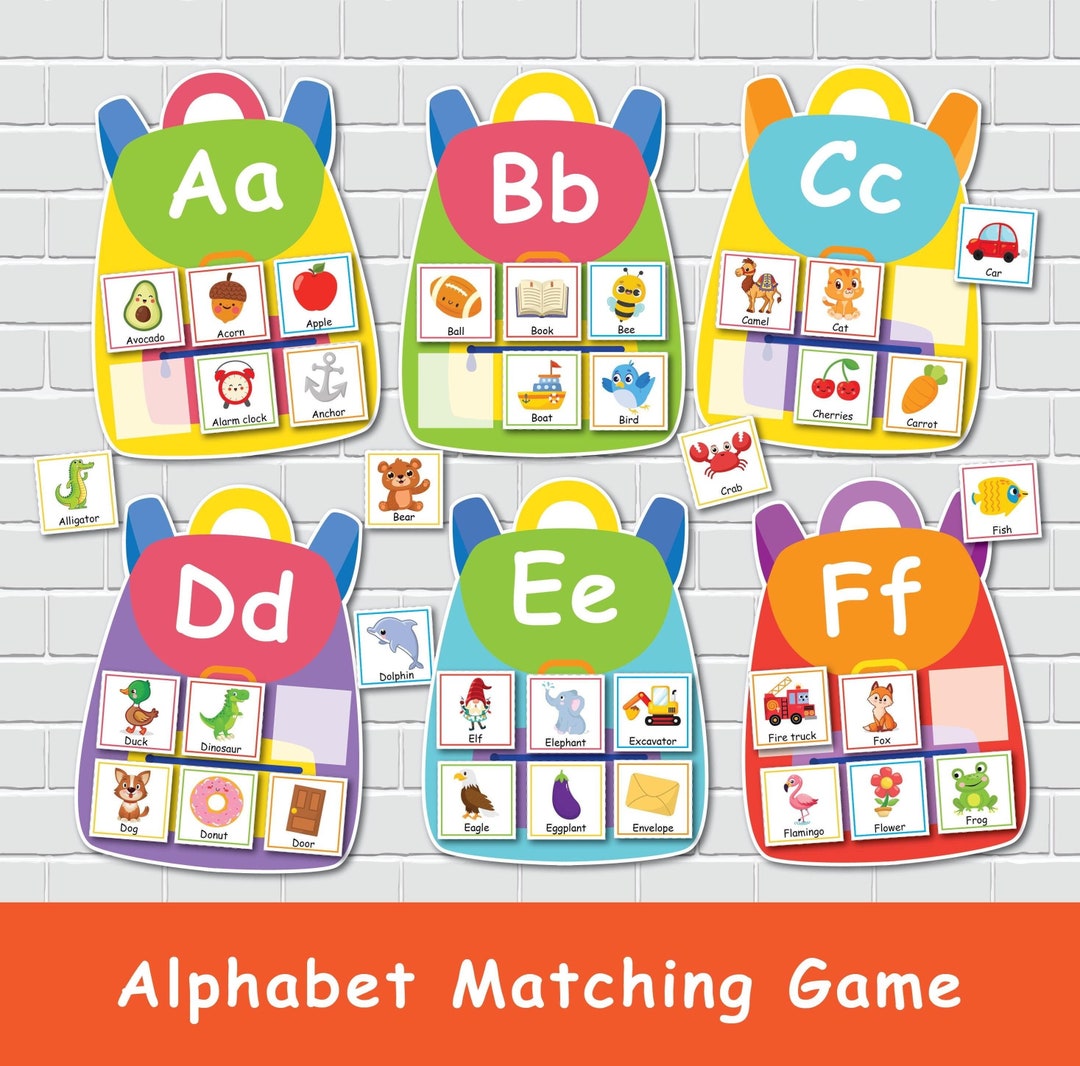ABC Matching Activity for Kids, Alphabet Busy Book, Preschool Learning ...
