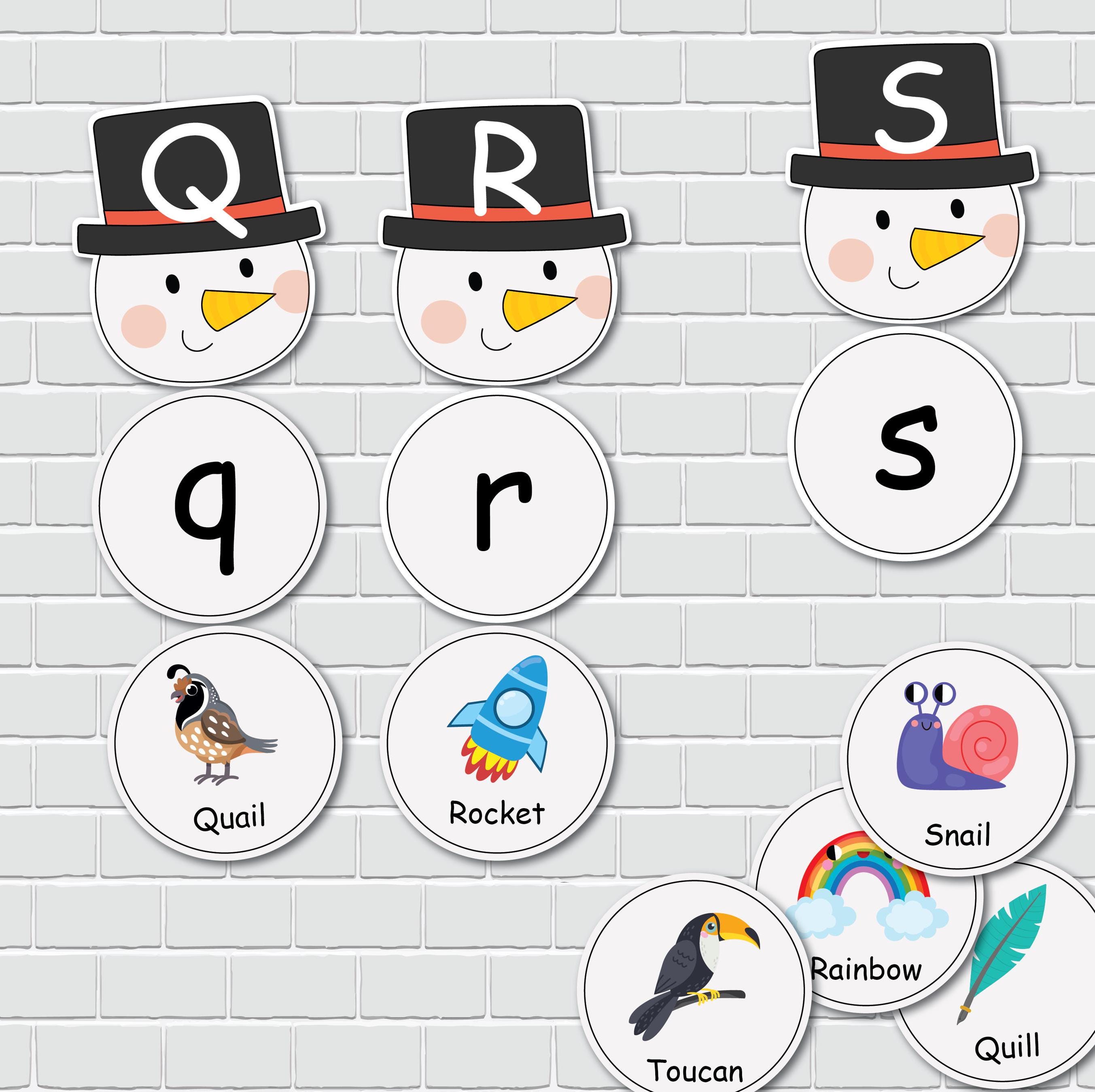 Snowman Alphabet Matching Game, Winter Activity (digital Download ...