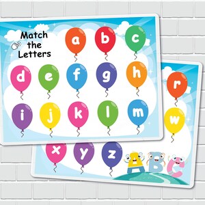 Alphabet Matching Game for Kids. Toddler Printable ABC Learning ...