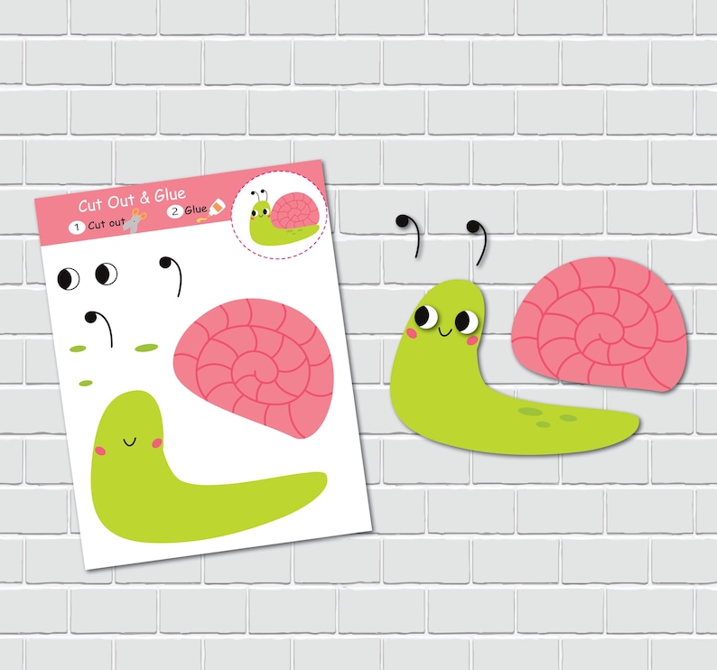 Bugs Cut Out and Glue Crafts for Kids.insects Cut Out and Paste ...