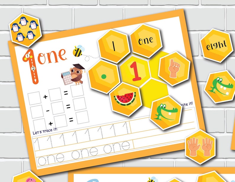 Counting Activity Math Busy Book Pages Preschool Learning - Etsy