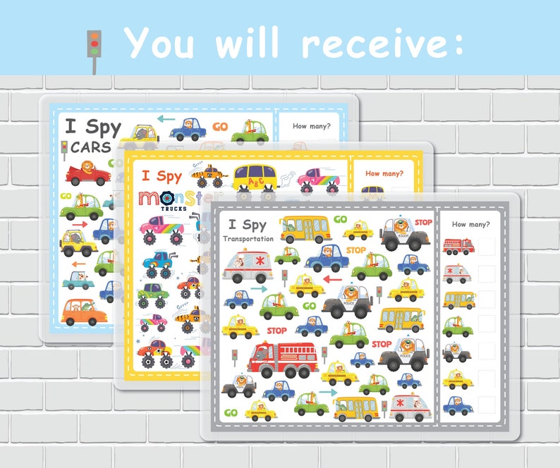 I Spy Activity Transportation Theme Kids Look and Find - Etsy