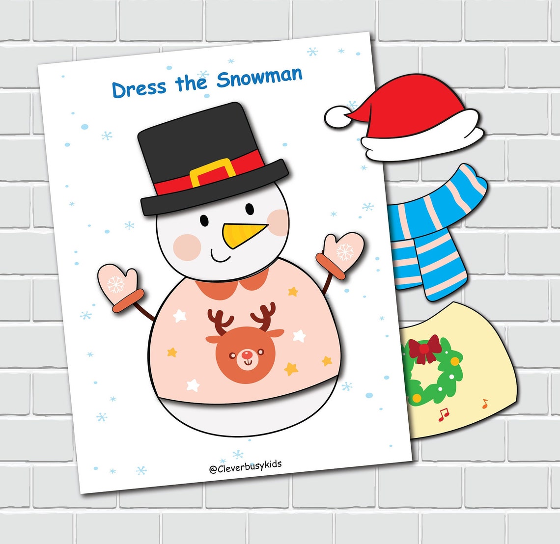 Snowman Dress up Printabe Activity. Preschool Printable - Etsy