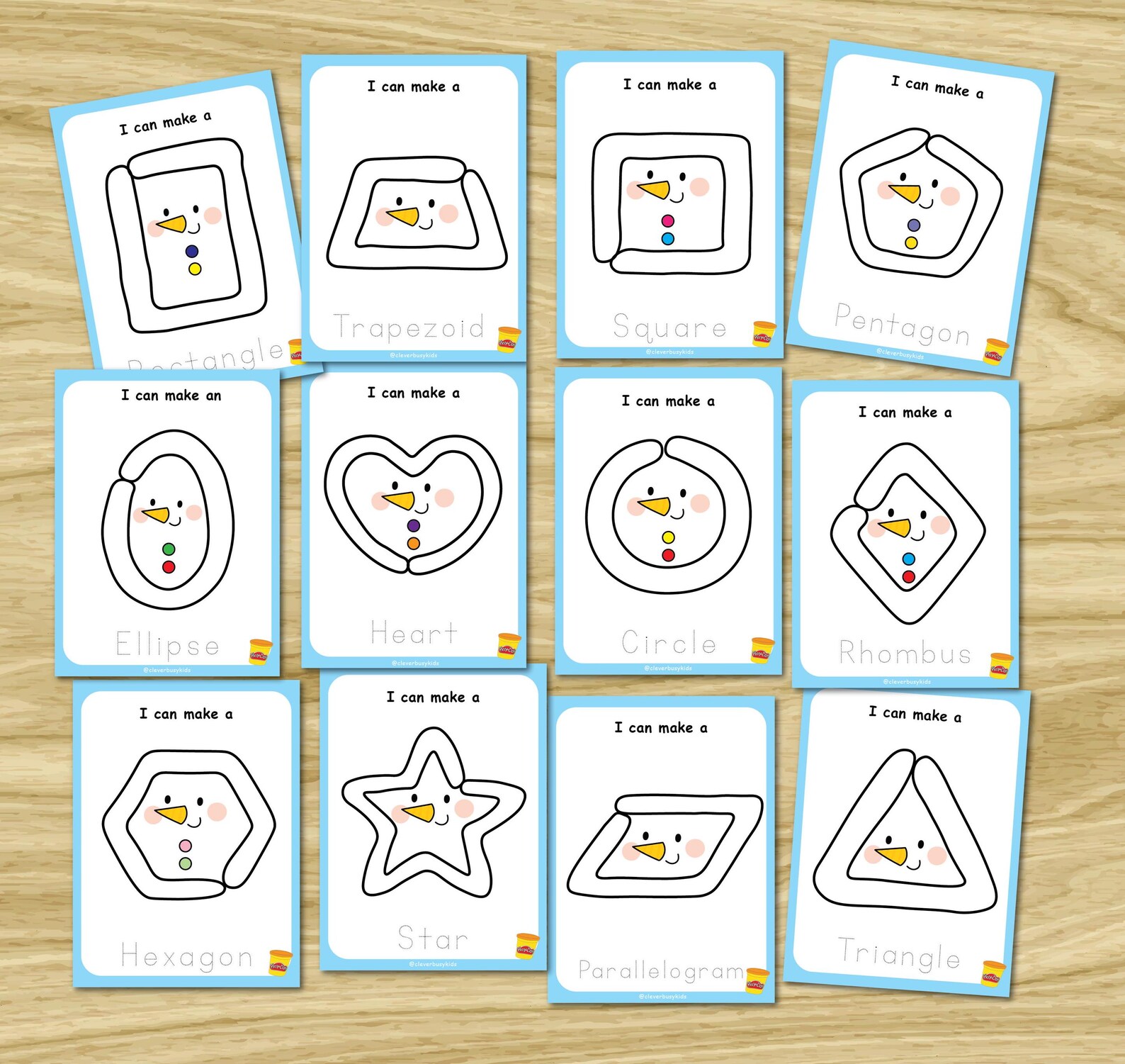 Snowman Shapes Playdough Mats, Winter Activity, Fine Motor Skills ...