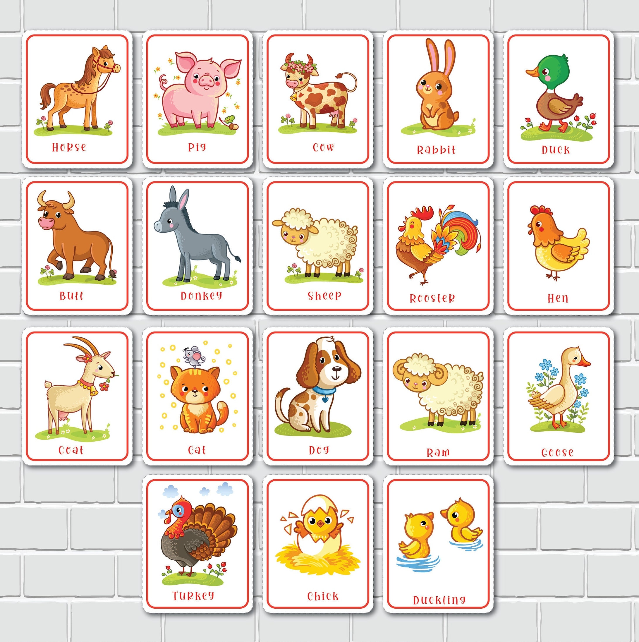 Farm Animals Busy Book Pages, Toddler Quiet Time Activity, Preschool ...