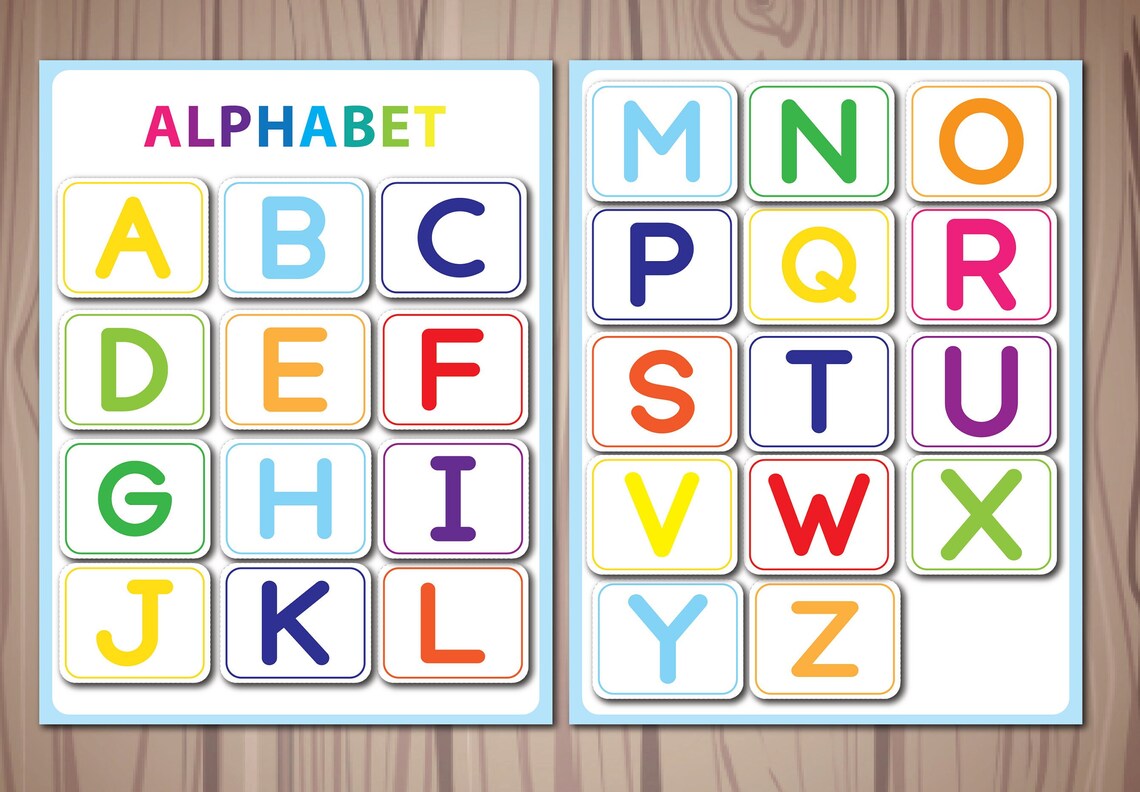 Alphabet Matching Game ABC Printable Activity Busy Book - Etsy