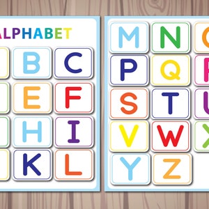 Alphabet Matching Game, ABC Printable Activity, Busy Book Pages ...