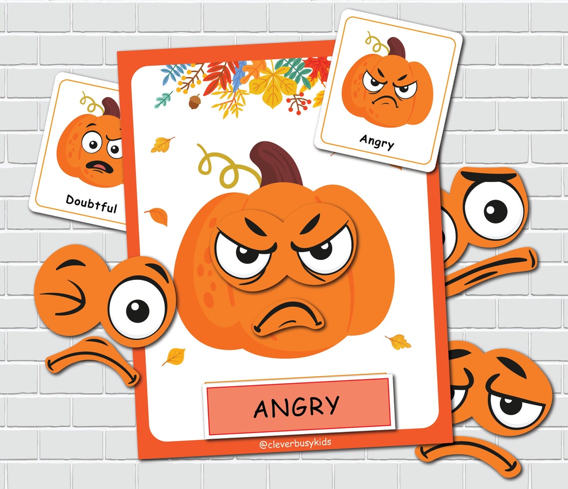 Pumpkin Emotions Activity for Kids, Preschool Feelings Printables ...