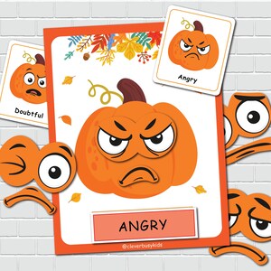 Pumpkin Emotions Activity for Kids, Preschool Feelings Printables ...