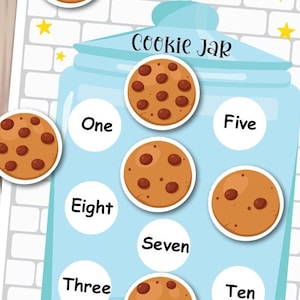 Cookie Jar Counting Activity, Matching Numbers 1-10 Count, Homeschool ...