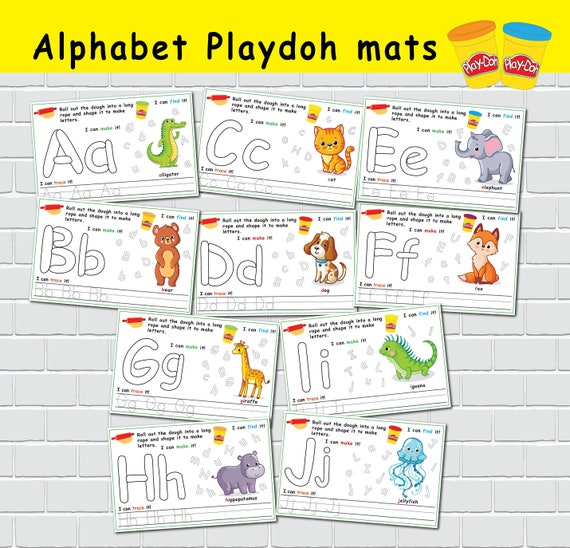 Alphabet Play Dough Mats ABC Printable Play Doh Preschool - Etsy UK