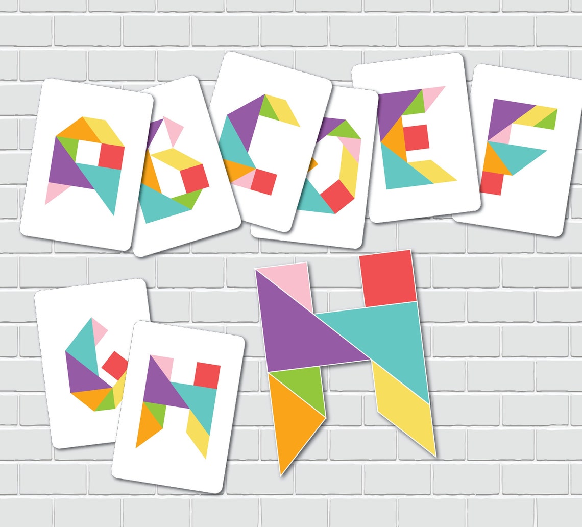 Alphabet Tangrams ABC Puzzle for Preschool and Kindergarten - Etsy