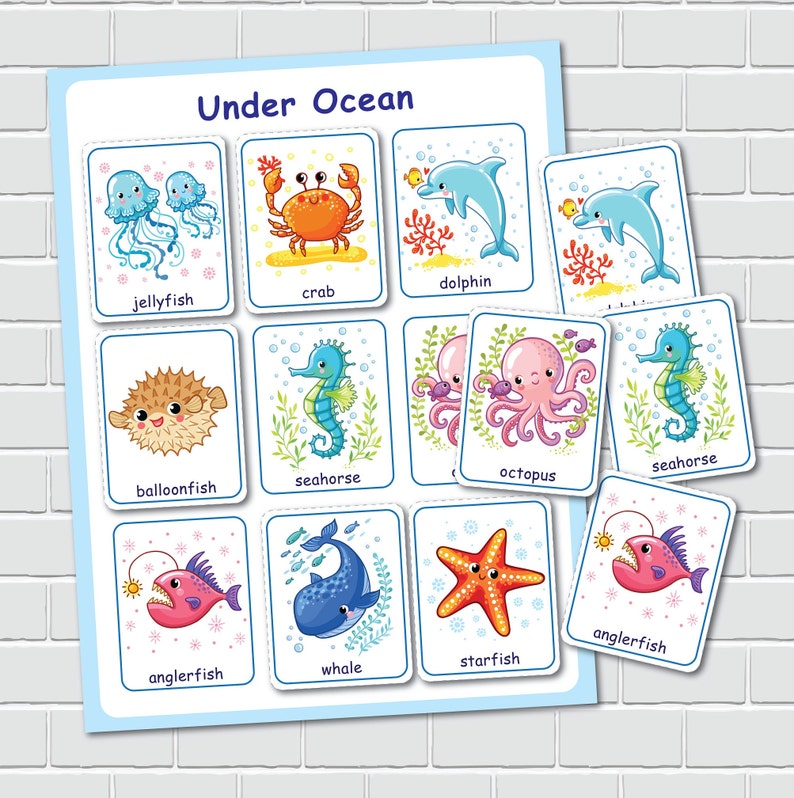 Ocean Animals Busy Book Pages Matching Activity Toddler - Etsy