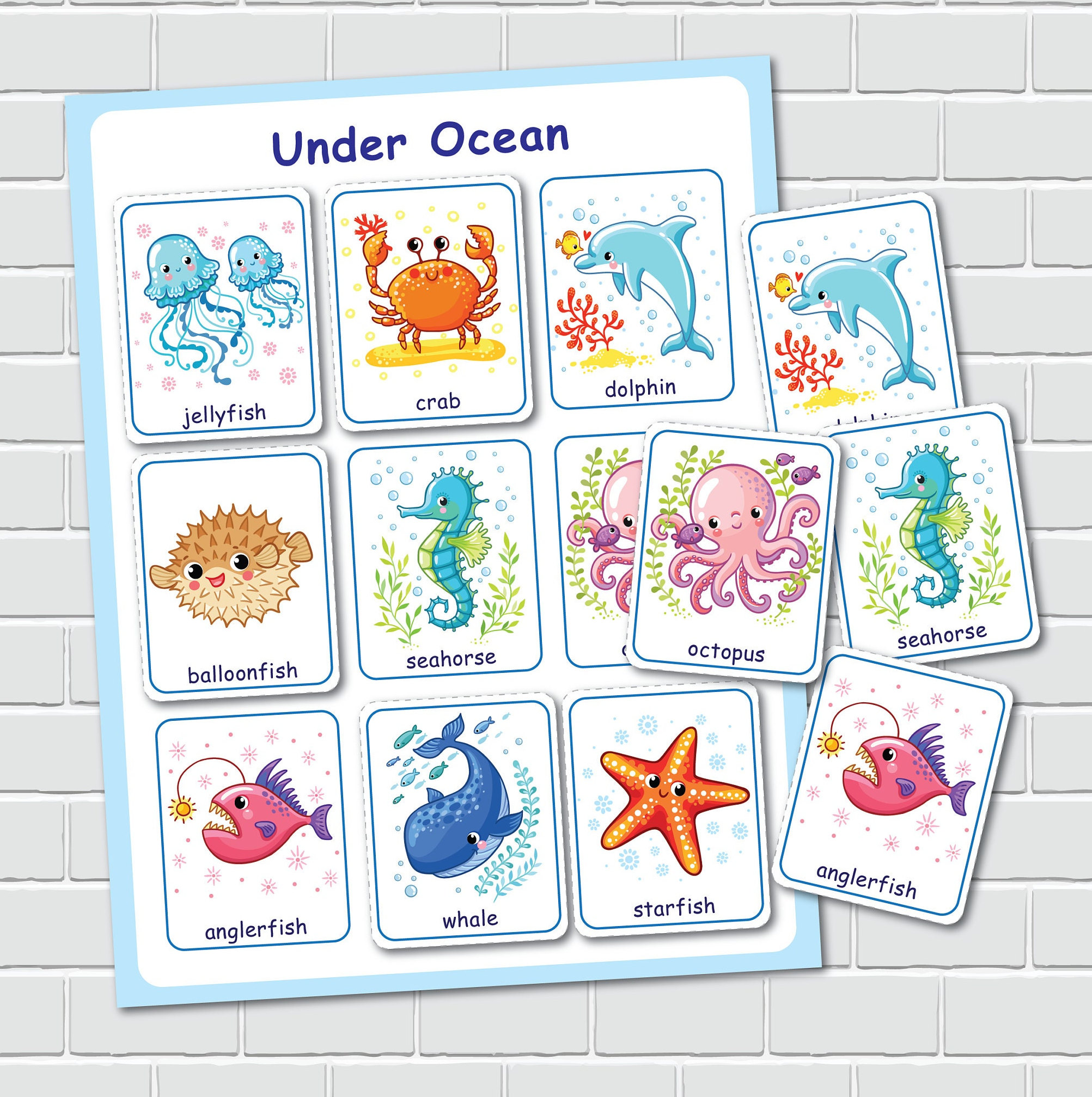 Ocean Animals Busy Book Pages Matching Activity Toddler - Etsy