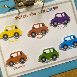 Trucks Cars and Things That Go Busy Book Learning Binder for Toddlers ...