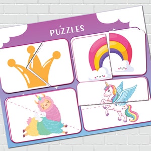 Unicorns Busy Book, Preschool Learning Binder, Printable Activity ...