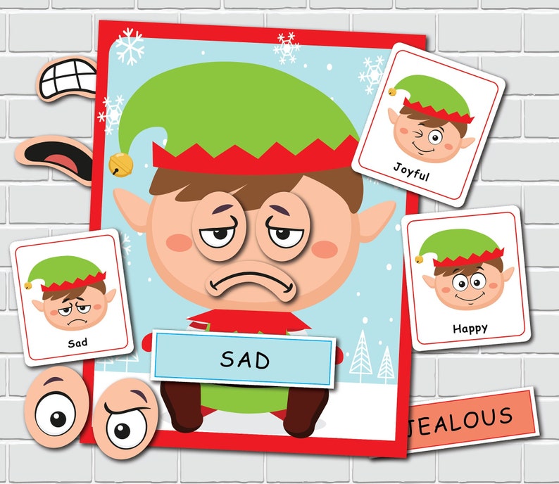 Christmas Emotions Activity for Kids, Preschool Feelings Printables ...
