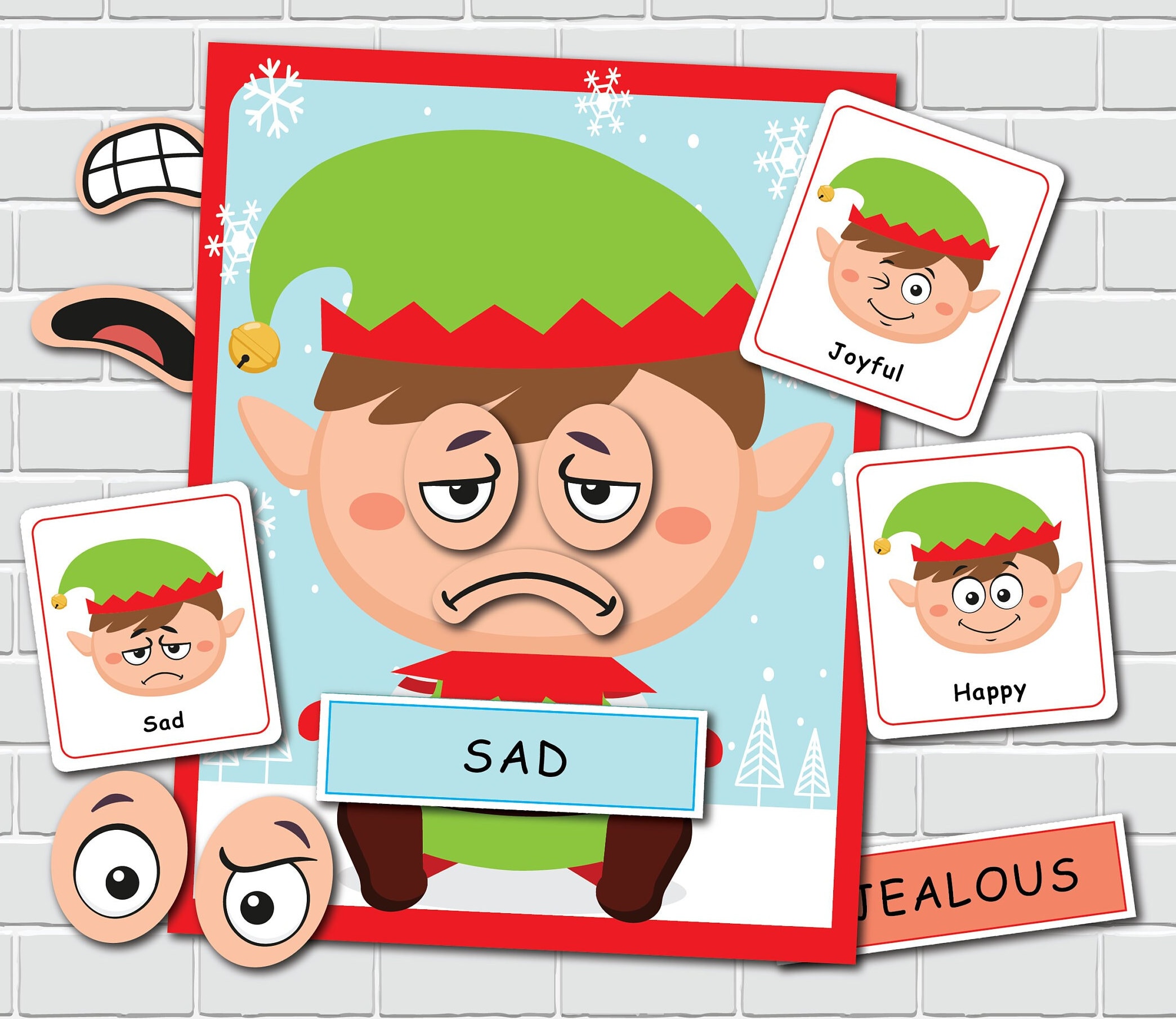 Christmas Emotions Activity for Kids, Preschool Feelings Printables ...