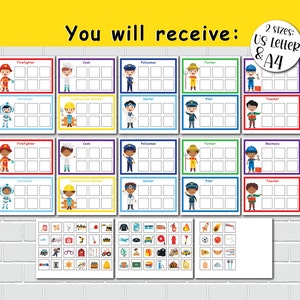 Community Helpers Preschool Sorting Mats. Professions Printable ...