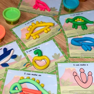 Dinosaurs Play Dough Mats, Printable Play Doh, Preschool Activities ...