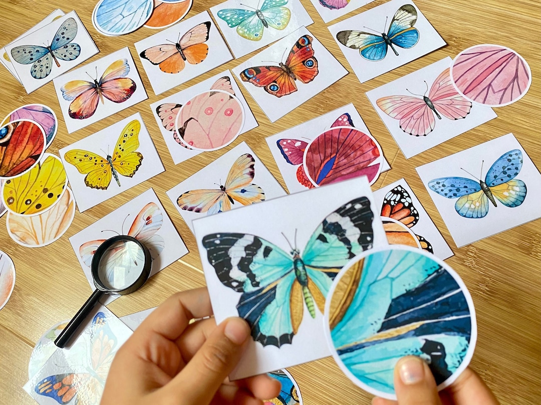 Butterfly Pattern Matching Cards, Montessori Materials, Preschool ...