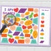 I Spy Shapes Worksheets, Kids Look and Find Counting Game, Preschool ...