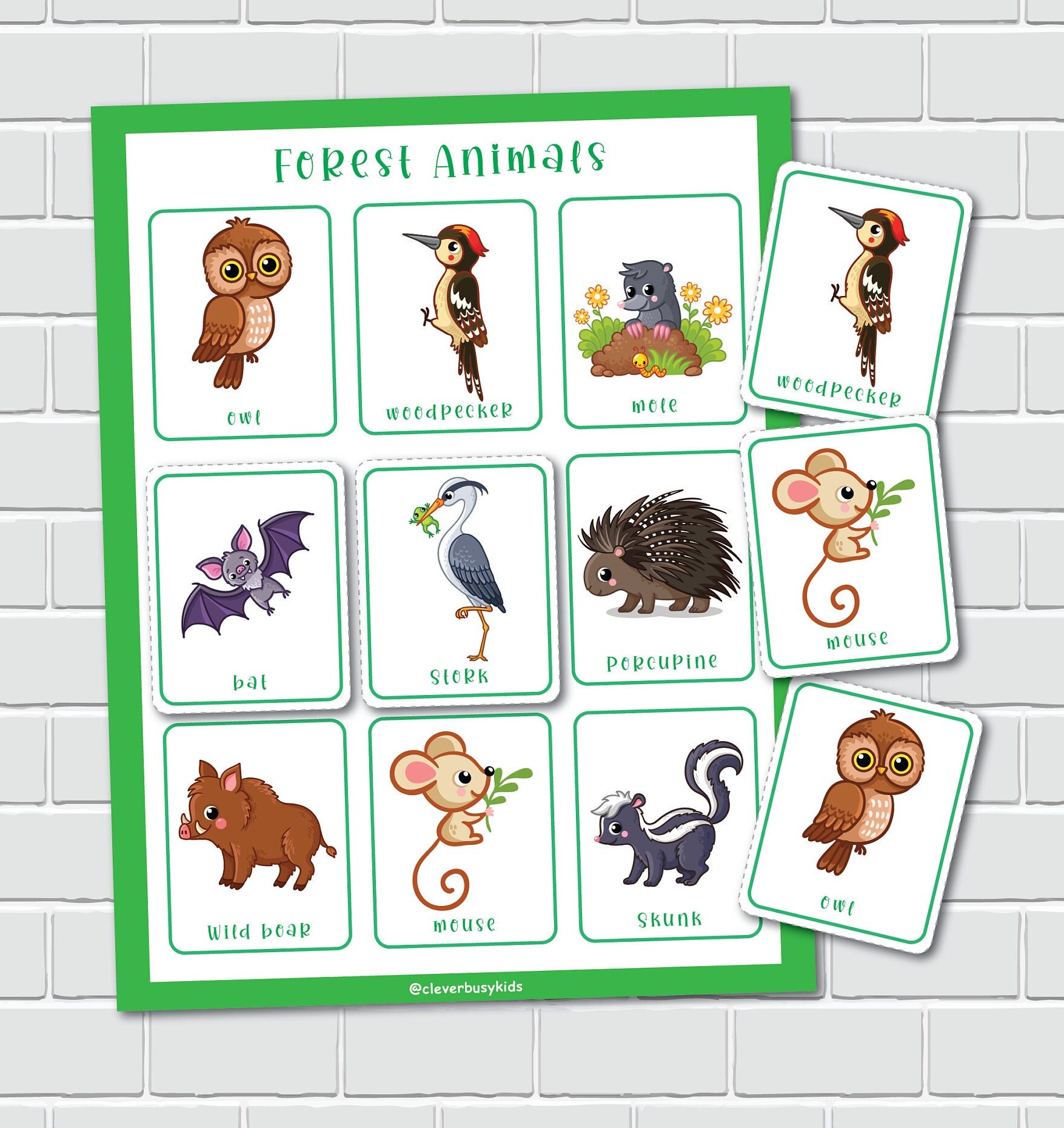 Forest Animals Busy Book Pages Toddler Quiet Time Activity - Etsy