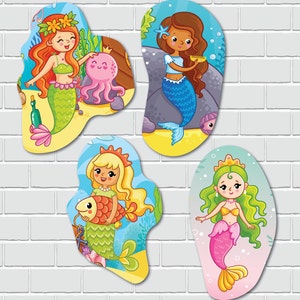 Mermaids Lacing Cards, Preschool Fine Motor Skill Activity, Toddler ...