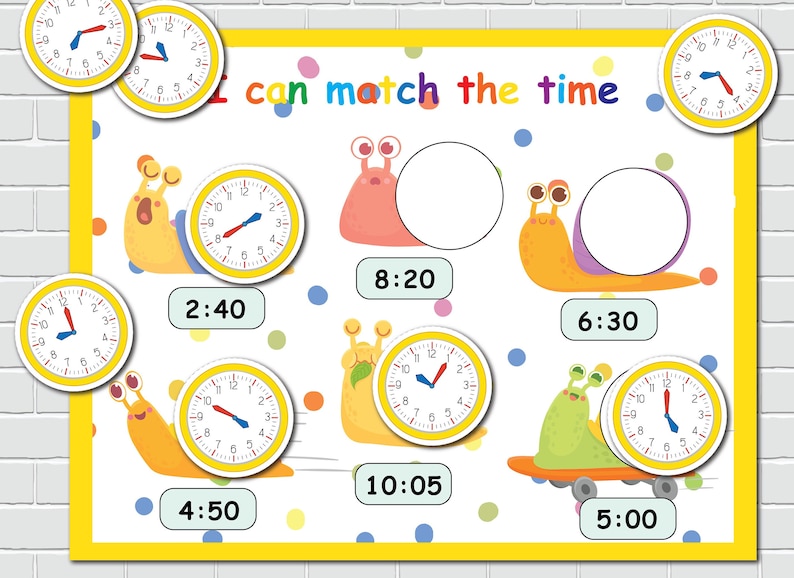 Printable Clock Telling Time Learning Activities Preschool - Etsy Canada