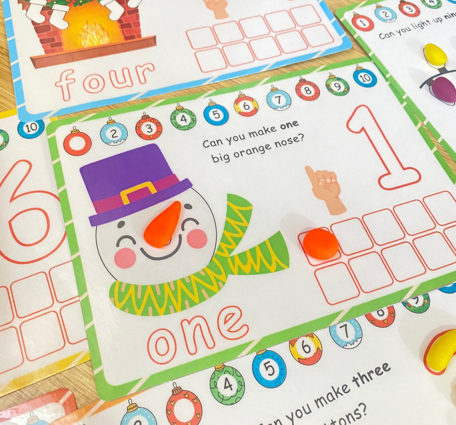 Christmas Play Doh Mats Toddler Printable Play Dough - Etsy