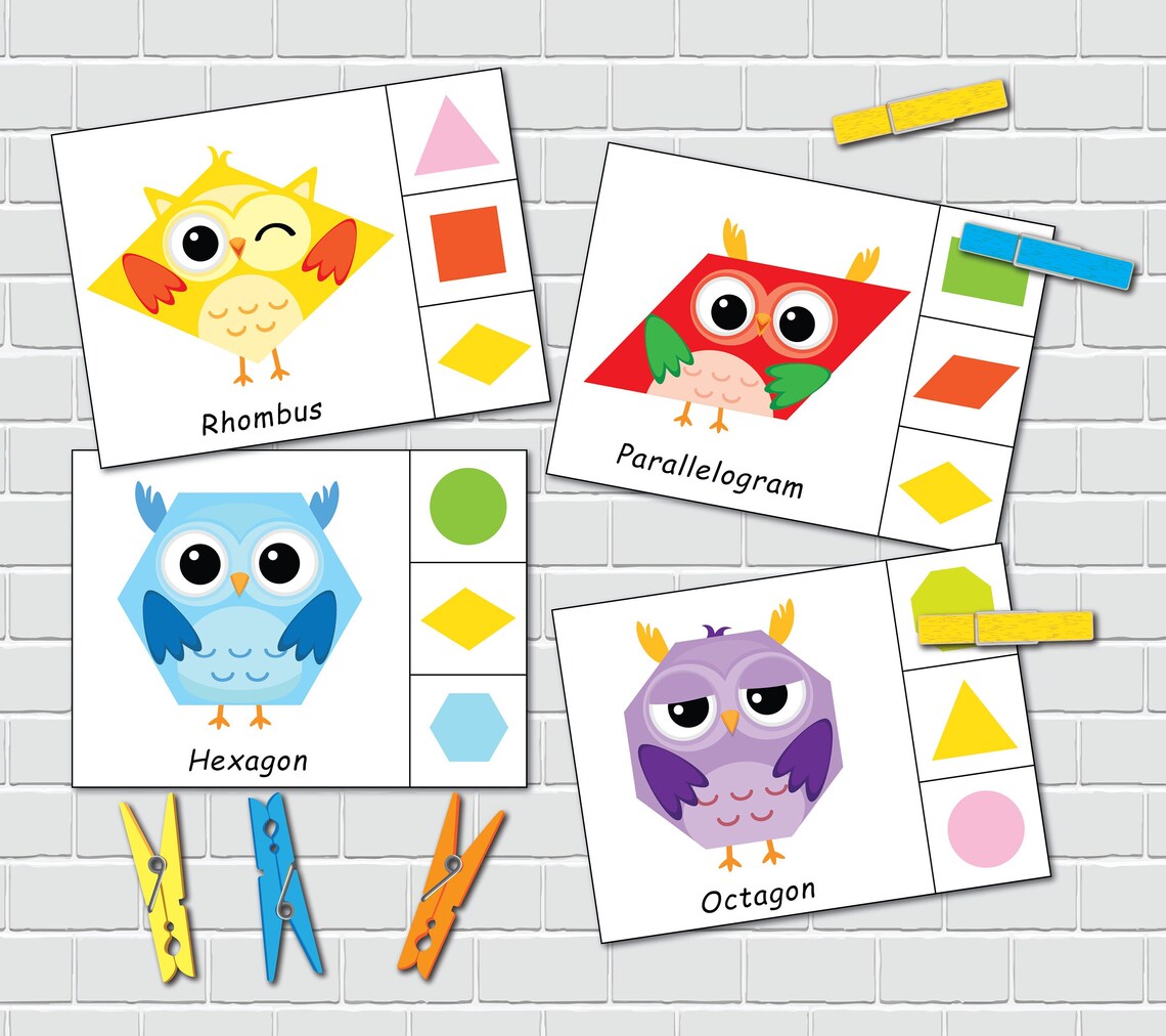 2D Shapes Clip Cards, Shapes Busy Book, File Folder Games, Special ...