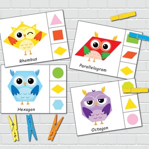 2D Shapes Clip Cards, Shapes Busy Book, File Folder Games, Special ...