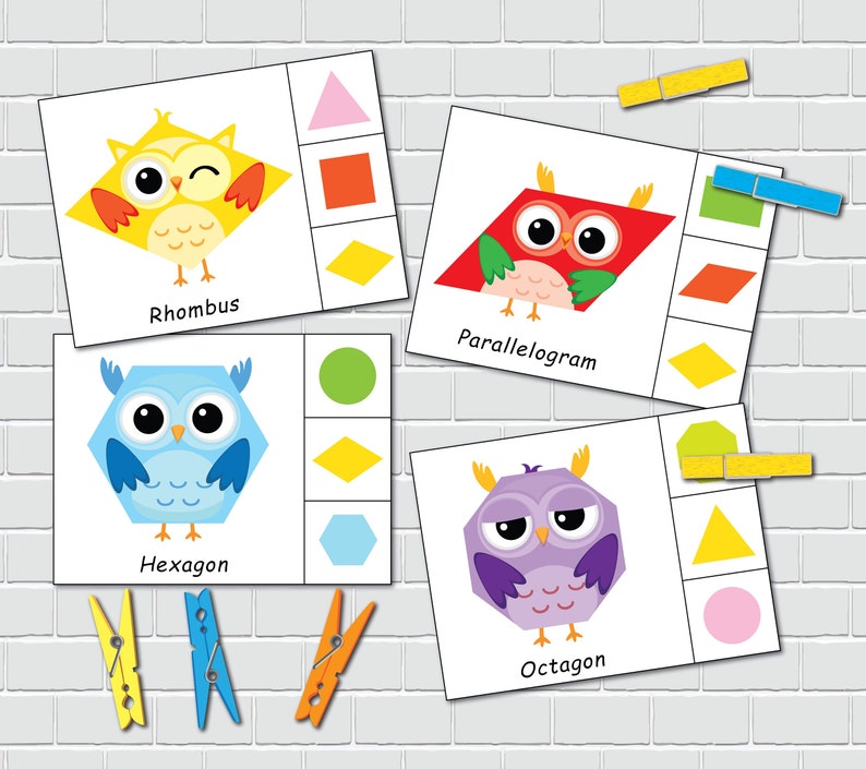 2D Shapes Clip Cards, Shapes Busy Book, File Folder Games, Special ...