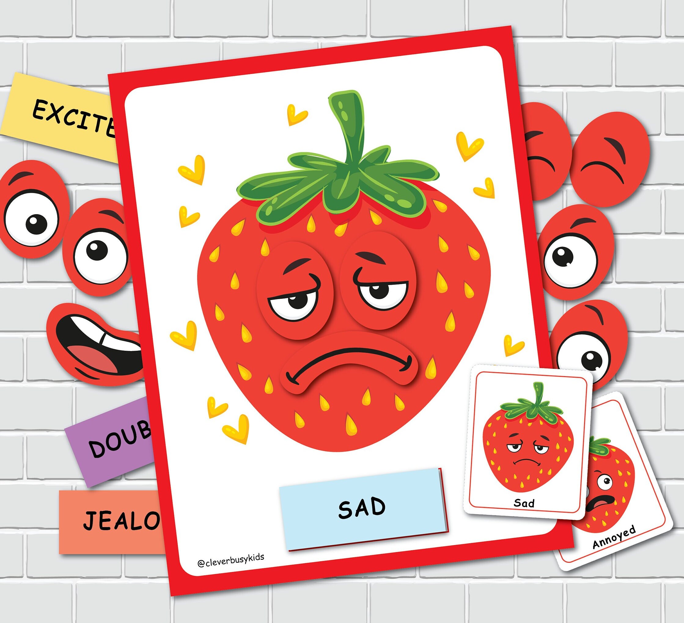 Emotions and Feelings Matching Game, Summer Activity for Kids, Autism ...