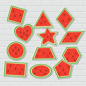 Watermelon Shape Matching Activity, 2D Shapes, Summer Busy Book Page ...